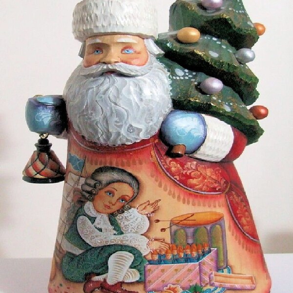 Hand Painted Santa - Etsy