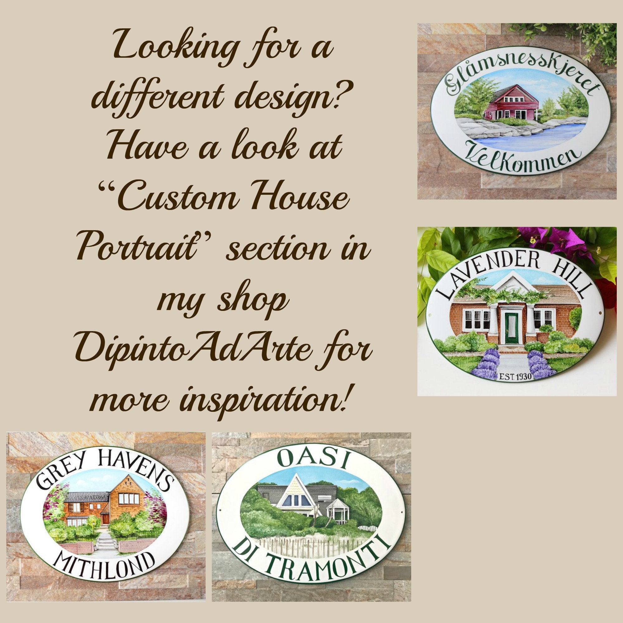 Personalized Outdoor House Name Sign Custom House Portrait | Etsy