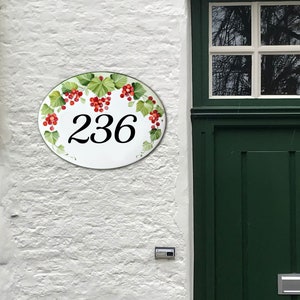 Cranberry Custom Cottage Name Sign, Ceramic House Sign, Welcome Sign ...