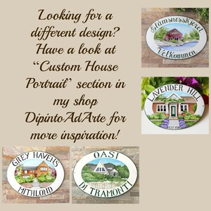 Personalized Ceramic House Portrait Sign, Custom Outdoor Plaque With ...
