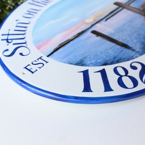 Sunset Personalized Home Sign Outdoor, Lake House Sign, Custom Address ...