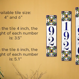 Ceramic House Numbers Tile Hand Painted Talavera, Custom Address Sign ...