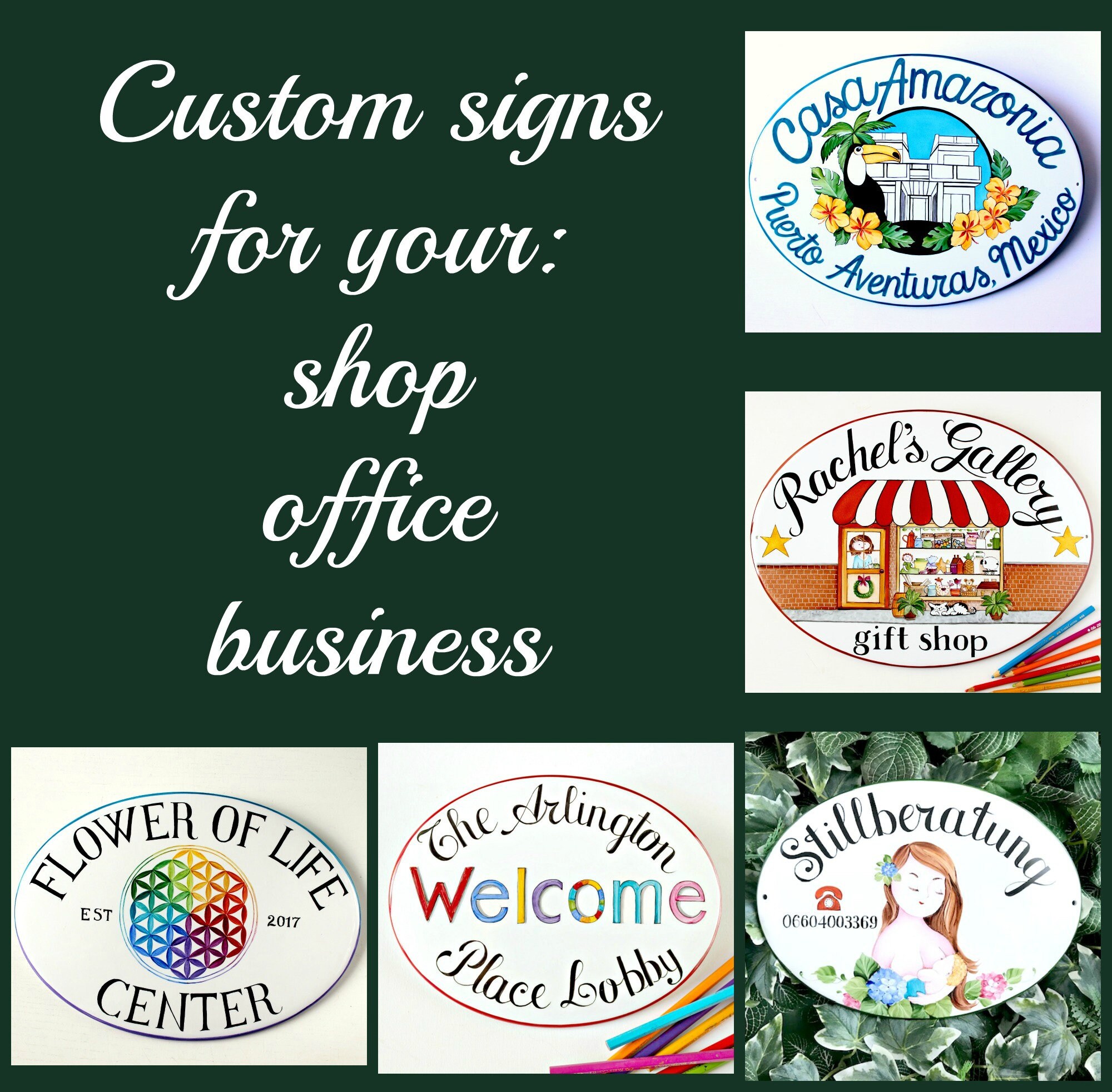 Outdoor Business Sign for Wall Personalized Shop Signs With - Etsy Canada