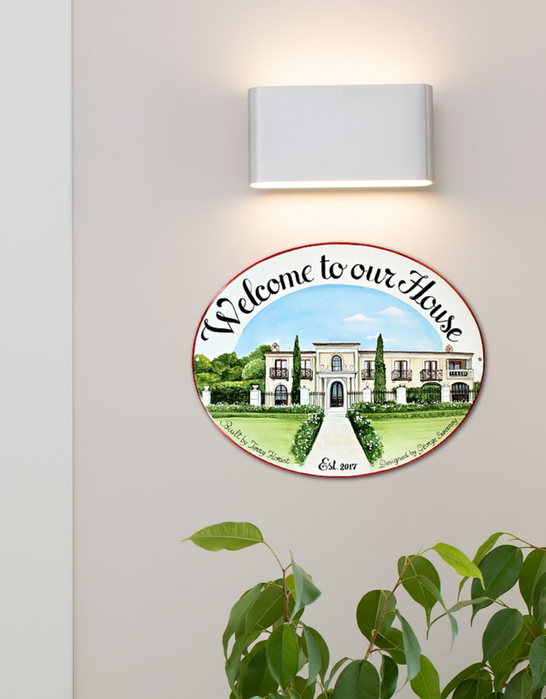 Custom Villa Portrait Sign Welcome Sign for Front Door - Etsy