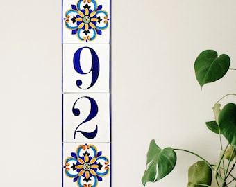 Handmade Ceramic House Numbers, Custom Address Tile Sign, Ceramic ...