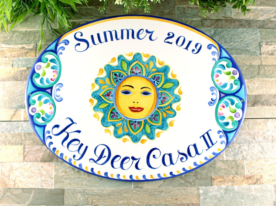 Custom Ceramic Address Sign for Home Outdoor House Name Sign - Etsy