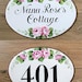 Custom Ceramic House Name Sign - Hand Painted Cottagecore Roses Garden ...