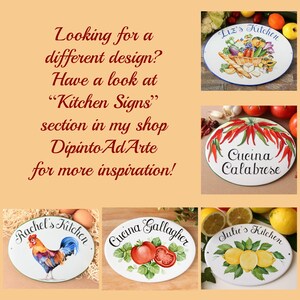 Custom Vegetable Kitchen Wall Sign | Ceramic Name Plaque, Fruit Decor ...