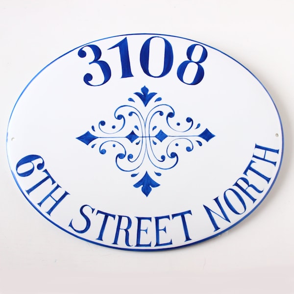 Ceramic House Number Plaque - Etsy