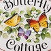 Butterfly Cottage Name Sign Ceramic Outdoor House Plaque, Personalized ...