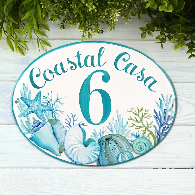 Coastal House Number - Etsy