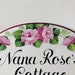 Custom Ceramic House Name Sign - Hand Painted Cottagecore Roses Garden ...