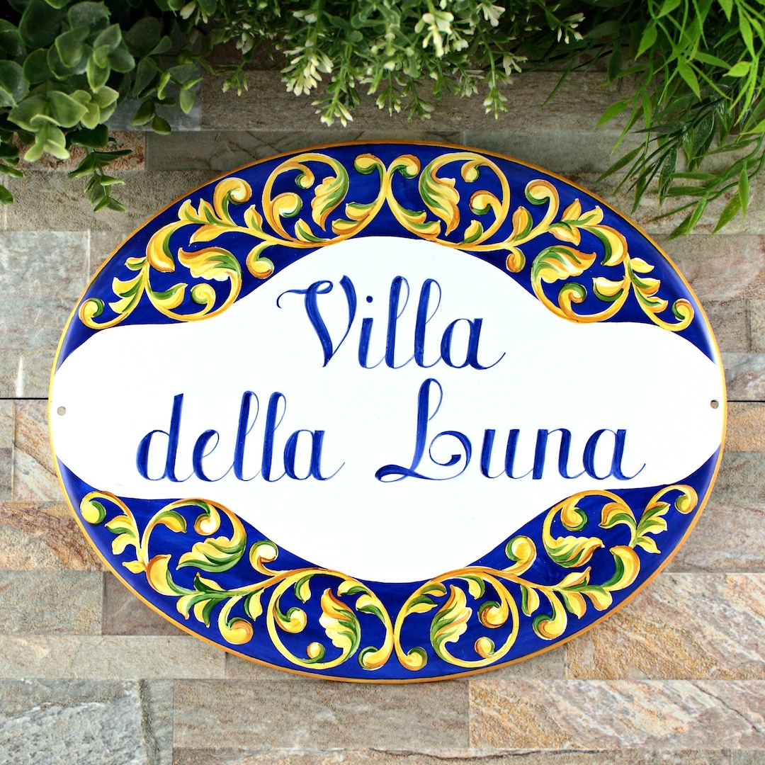 Personalized Ceramic Talavera House Sign, Spanish Name Tile, Address ...