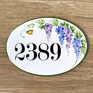Wisteria Cottage Name Sign, Welcome Porch Sign, Outdoor Address Plaque ...