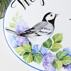 Bird Outdoor House Numbers, Custom Ceramic Address Sign - Cottage Sign ...