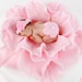 Baby on Flower Cake Topper Girl Baby Shower Cake Topper Pink Lily 3D ...