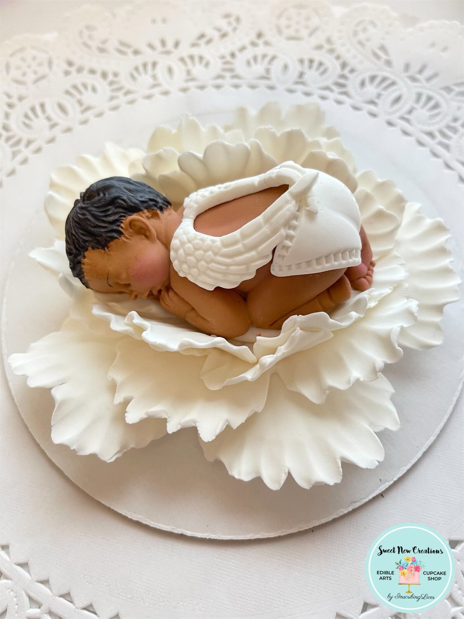 Angel Baby Cake Topper Edible Cake Decorations Baby on White - Etsy