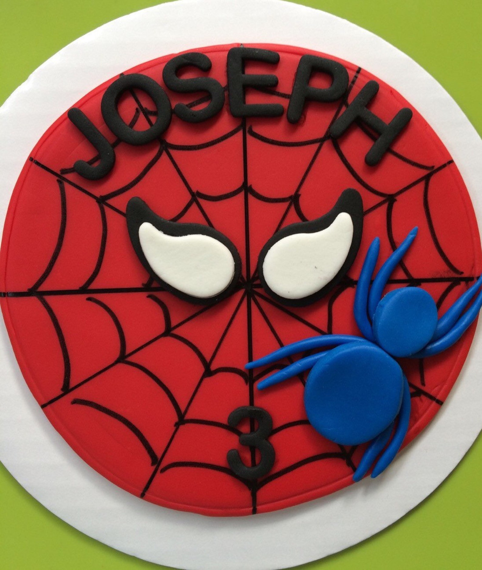 Spiderman Cake Topper 6" Edible Fondant Cake Topper Spider Man Birthday ...