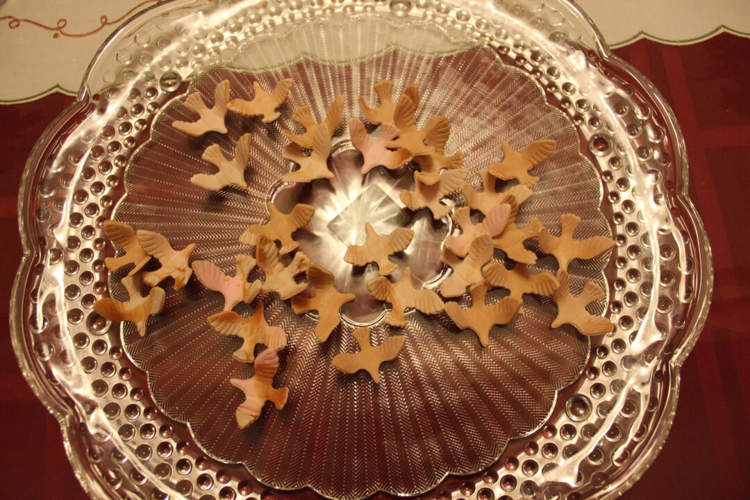 24 Bird Cupcake Toppers Edible Fondant Cake Topper Birds Dove Cookie ...