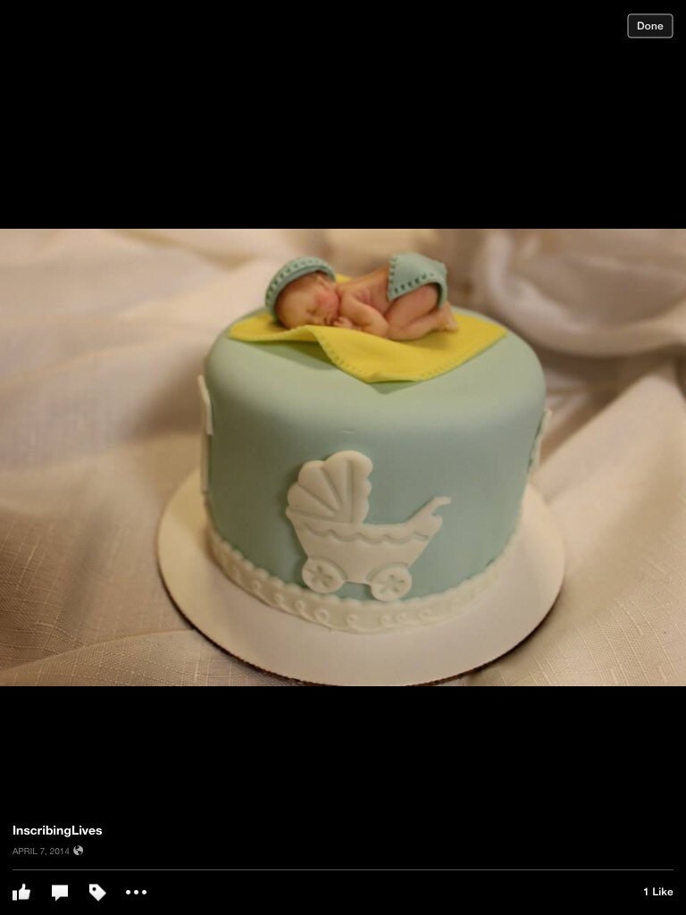 Baby Shower Cake Topper Boy 3D Figure Edible Fondant | Etsy