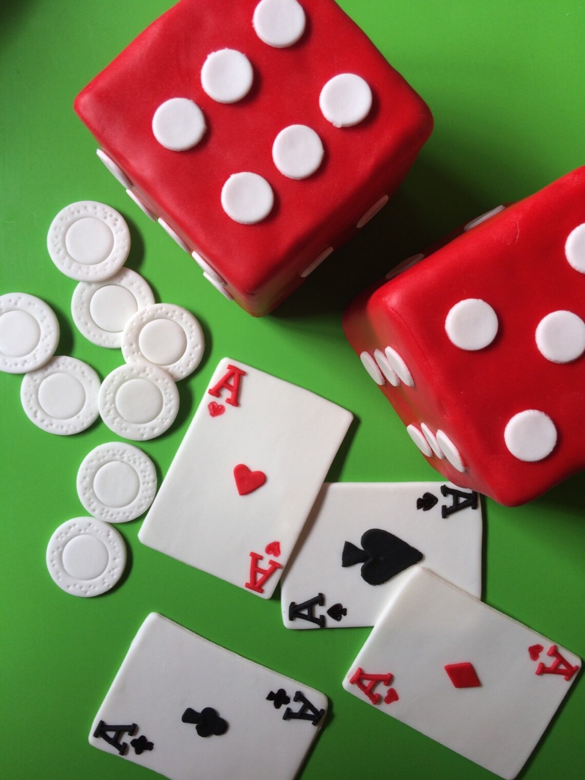 Casino Cake Topper Just 2 Dice Cake Topper Gaming Theme Party | Etsy