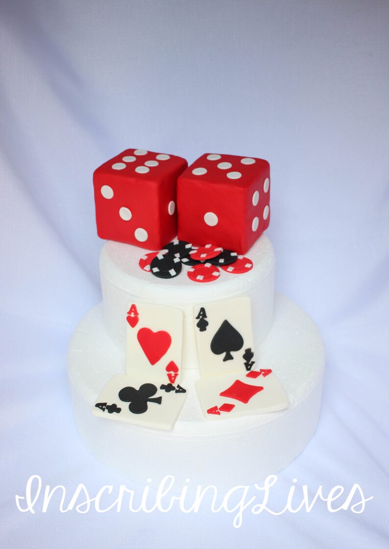 Casino Cake Topper 14pcs Theme Party Centerpiece Edible - Etsy