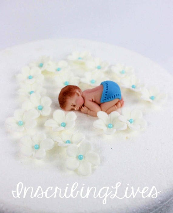 Boy Baby Shower Cake Topper 19pcs 3D Figures Edible Fondant | Etsy
