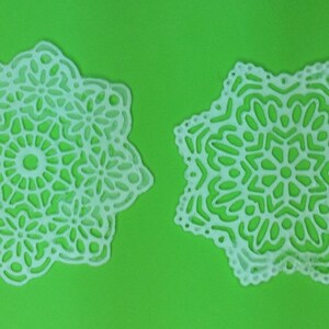 Sugar Doilies 12pcs of 2.25" Edible Doily for Tea or Coffee Cake Lace ...