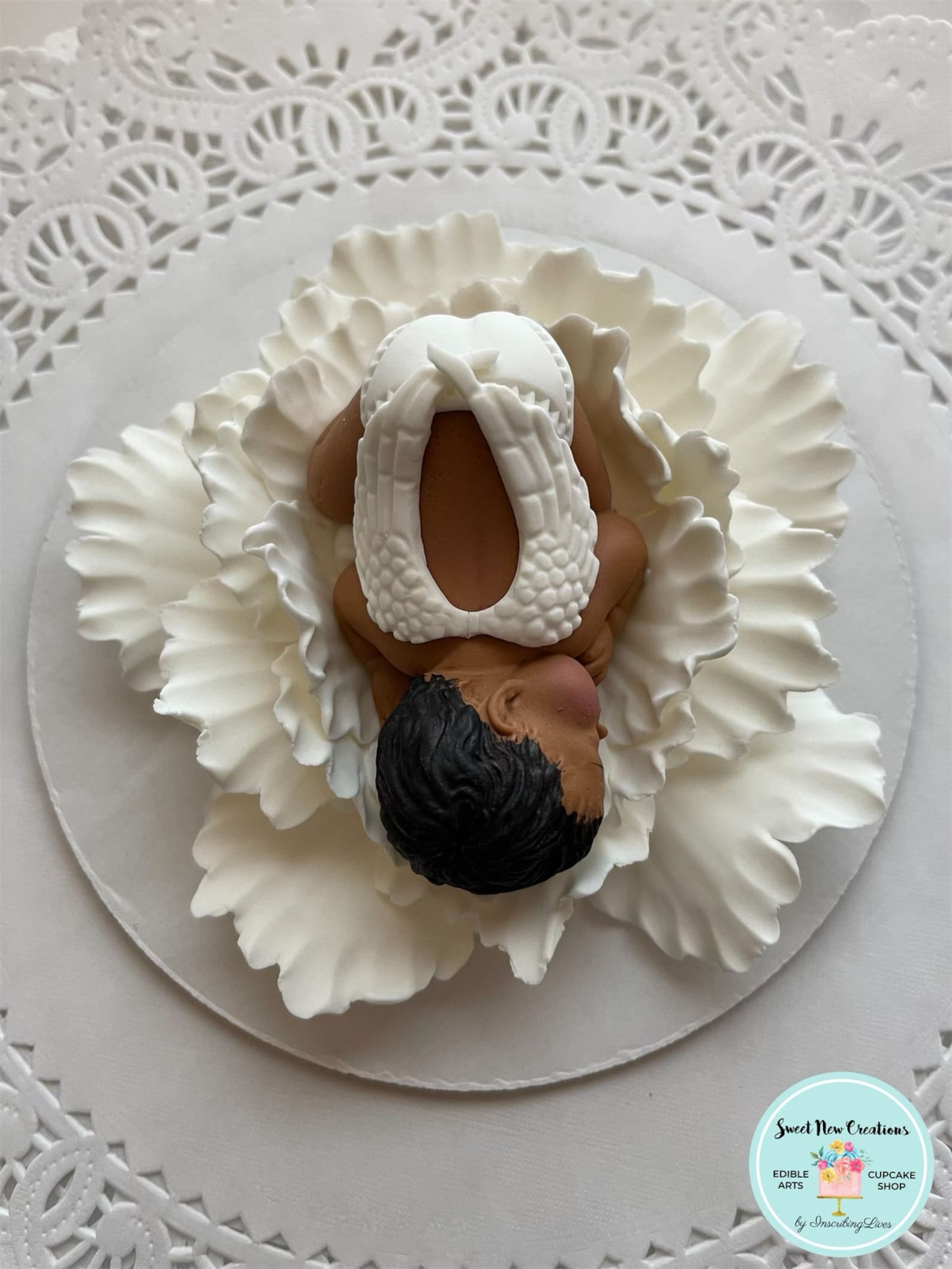 Angel Baby Cake Topper Edible Cake Decorations Baby on White - Etsy