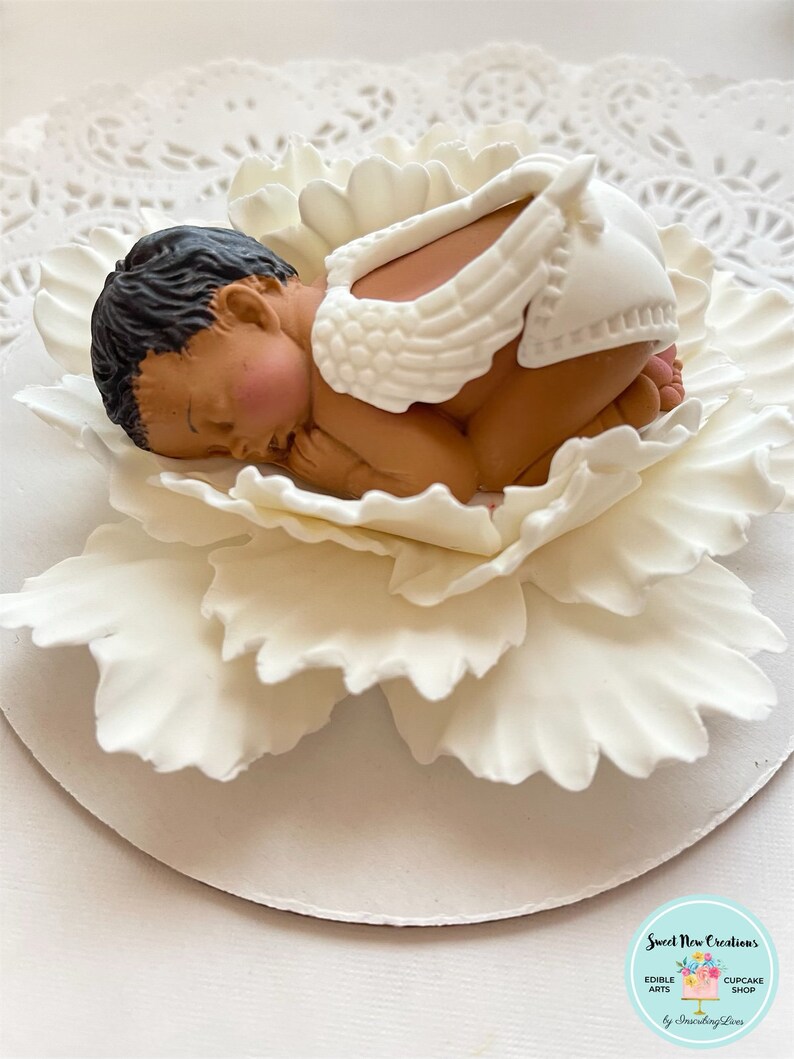 Angel Baby Cake Topper Edible Cake Decorations Baby on White - Etsy