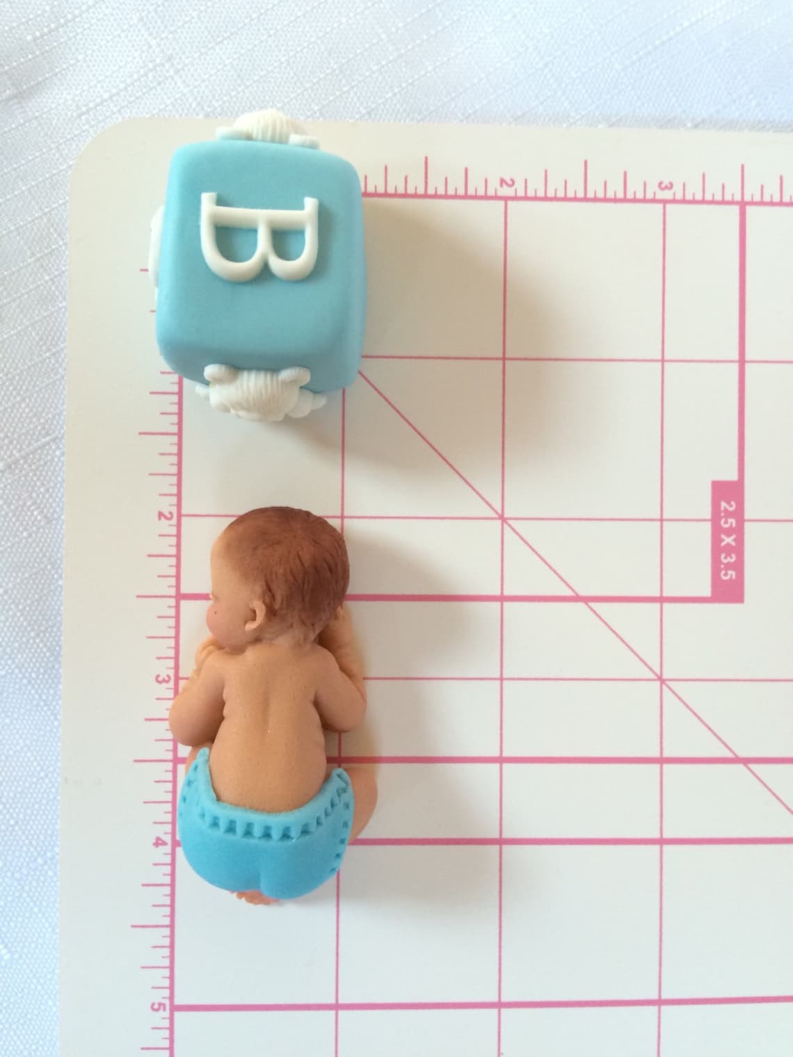 Baby Blue Boy Letter Blocks Cake Topper Shower Edble Fondant - Etsy