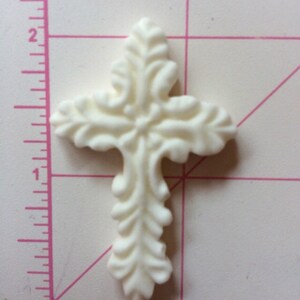 Cross Fondant Topper 12pcs Baptism Cupcake Toppers Edible Favors ...