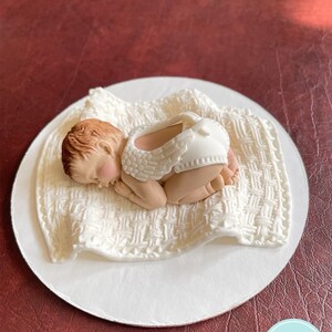 Angel Baby Cake Topper Edible Cake Decorations Baby on Blanket Fondant ...