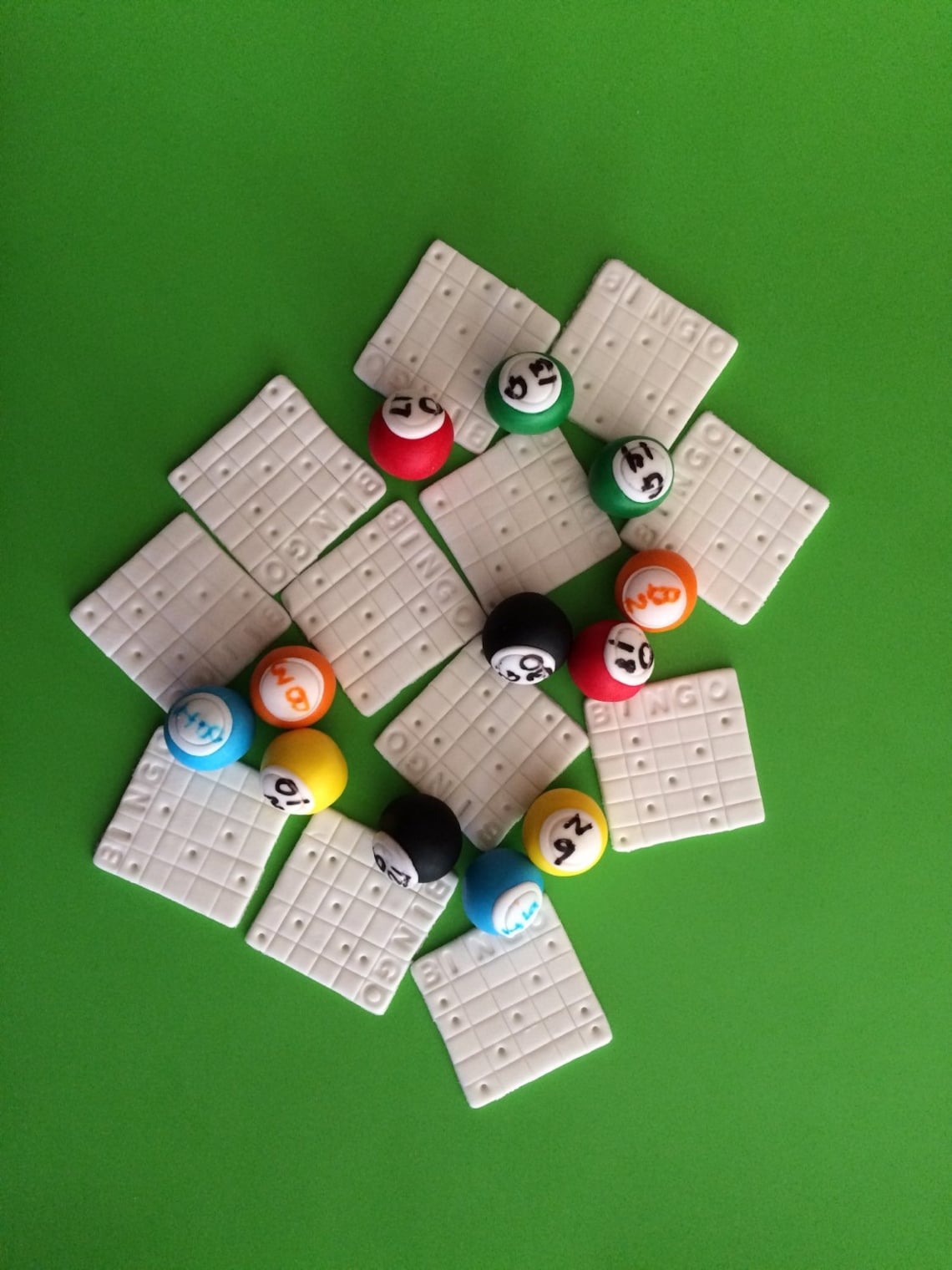 Bingo Cupcake Toppers 24pcs Edible Fondant Cake Topper - Etsy