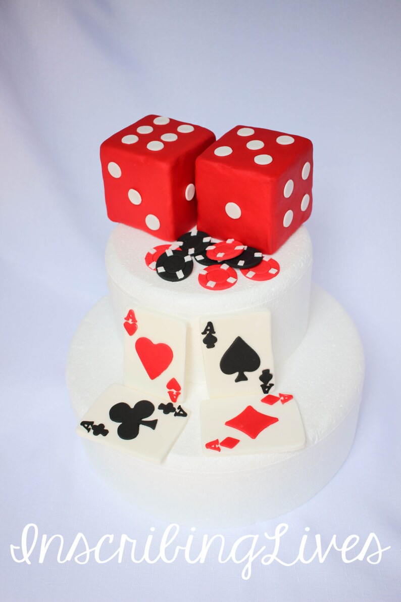 Casino Cake Topper 14pcs Theme Party Centerpiece Edible | Etsy