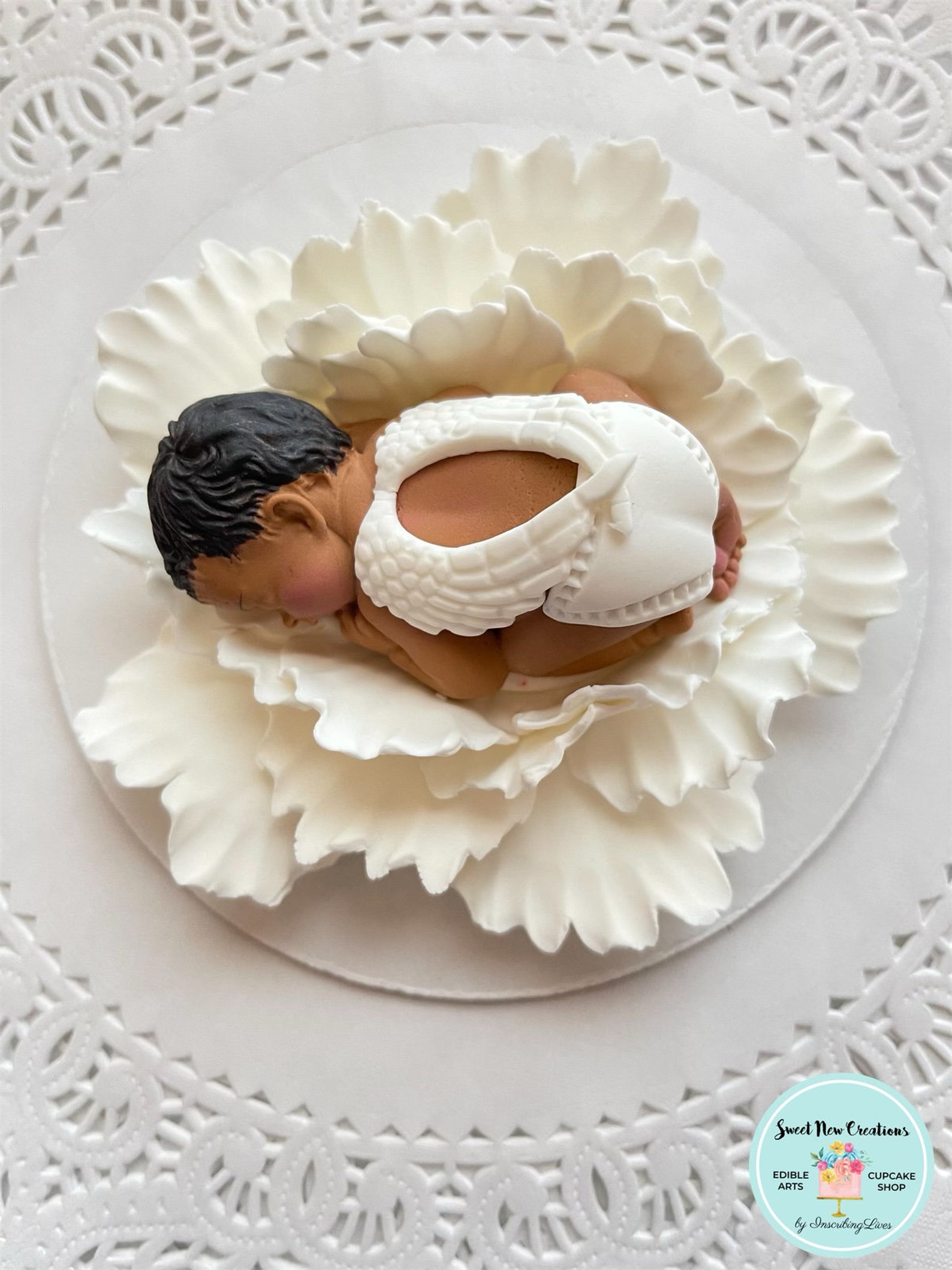 Angel Baby Cake Topper Edible Cake Decorations Baby on White - Etsy