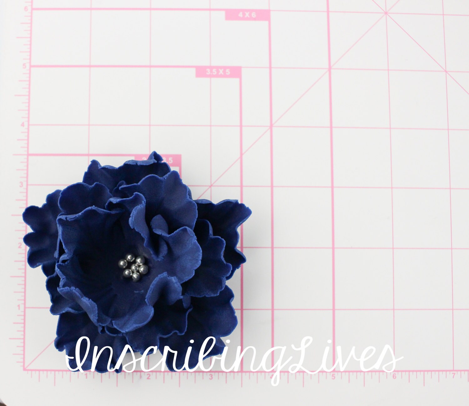 Navy Blue Fondant Flower 3pcs Peony Cake Flower Navy Blue - Etsy Australia