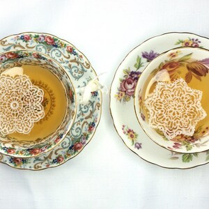 Sugar Doilies 12pcs of 2.25" Edible Doily for Tea or Coffee Cake Lace ...