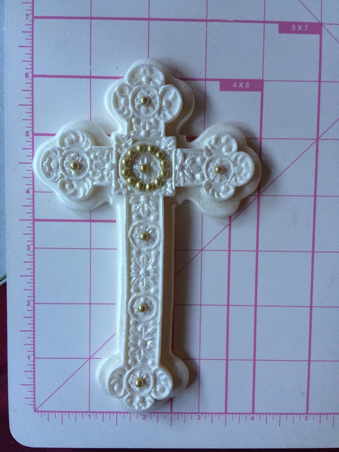 Cross Cake Topper, Christening Cake Topper, Edible Fondant Cross Large ...