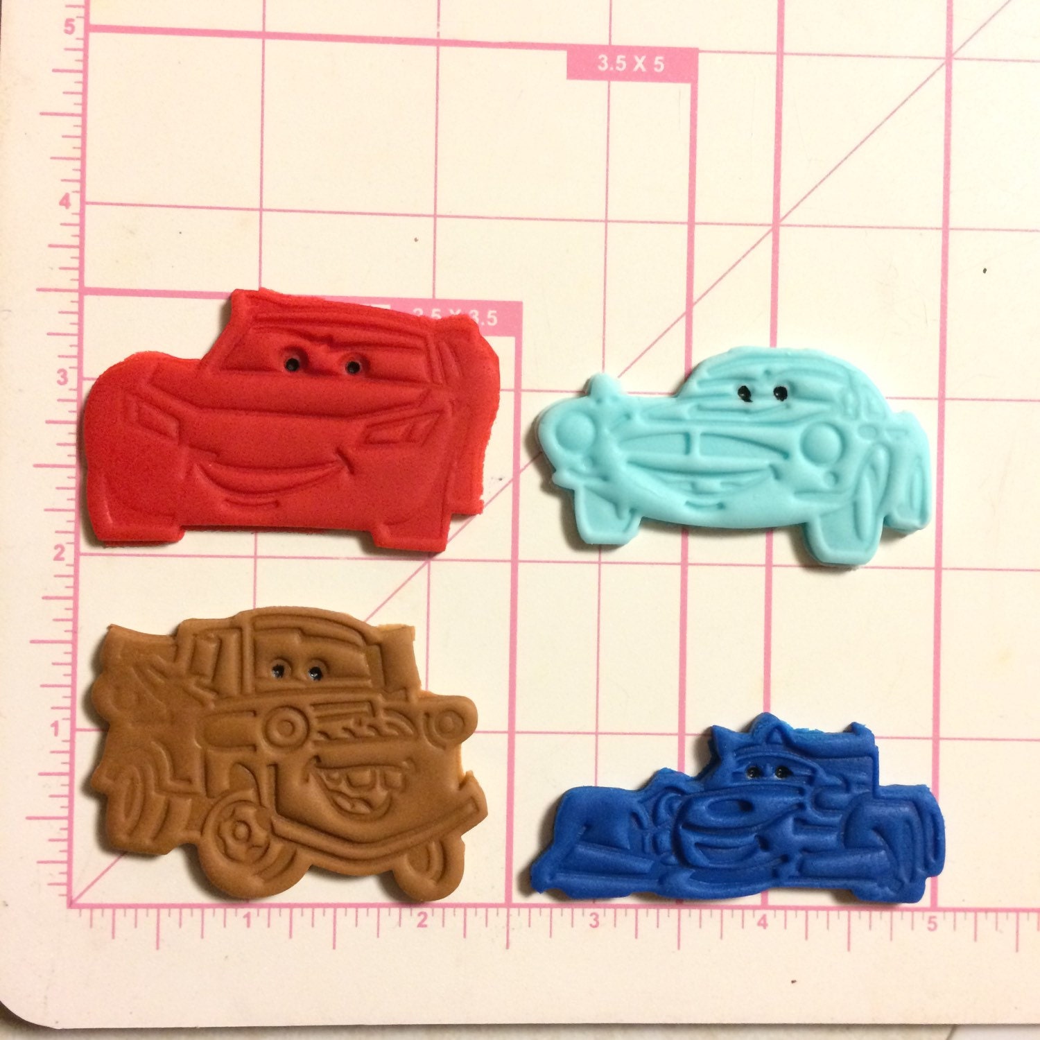 Car Cupcake Toppers 12pcs Edible Fondant Cake Cookie Topper | Etsy