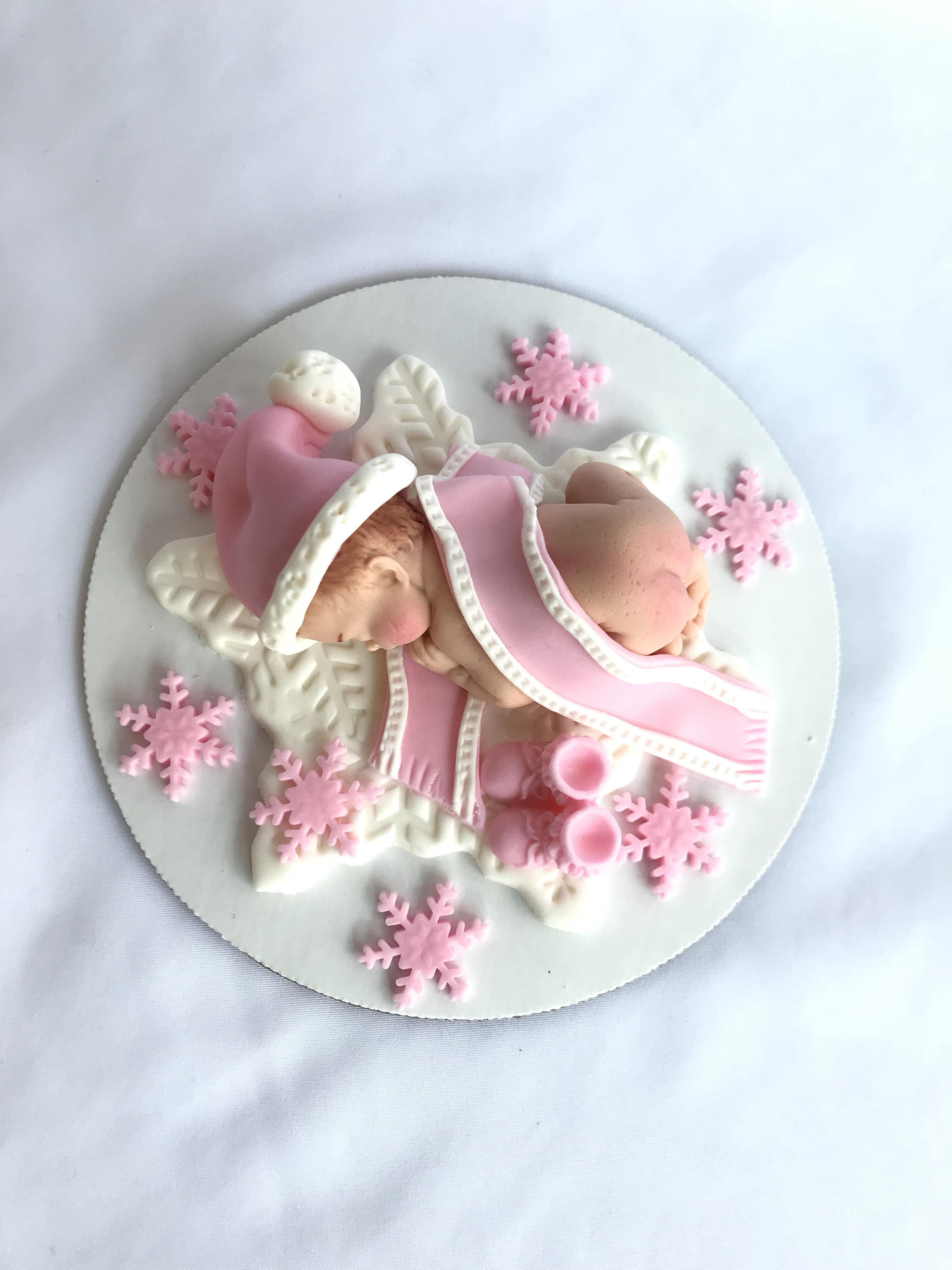 Winter Baby Shower Cake Topper Girl Frozen Pink Winter - Etsy Canada