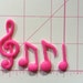 20 Musical Notes Edible Fondant Cake Toppers Decorations Cupcake ...