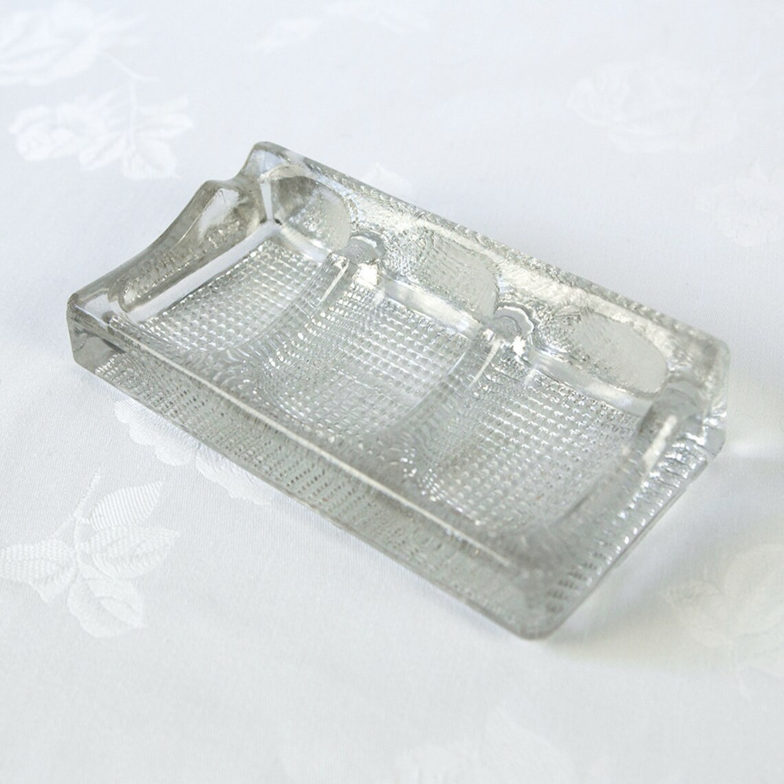 Vintage Glass Desk Tidy / Ink Well - 3 Sections & Pen Rest - Etsy