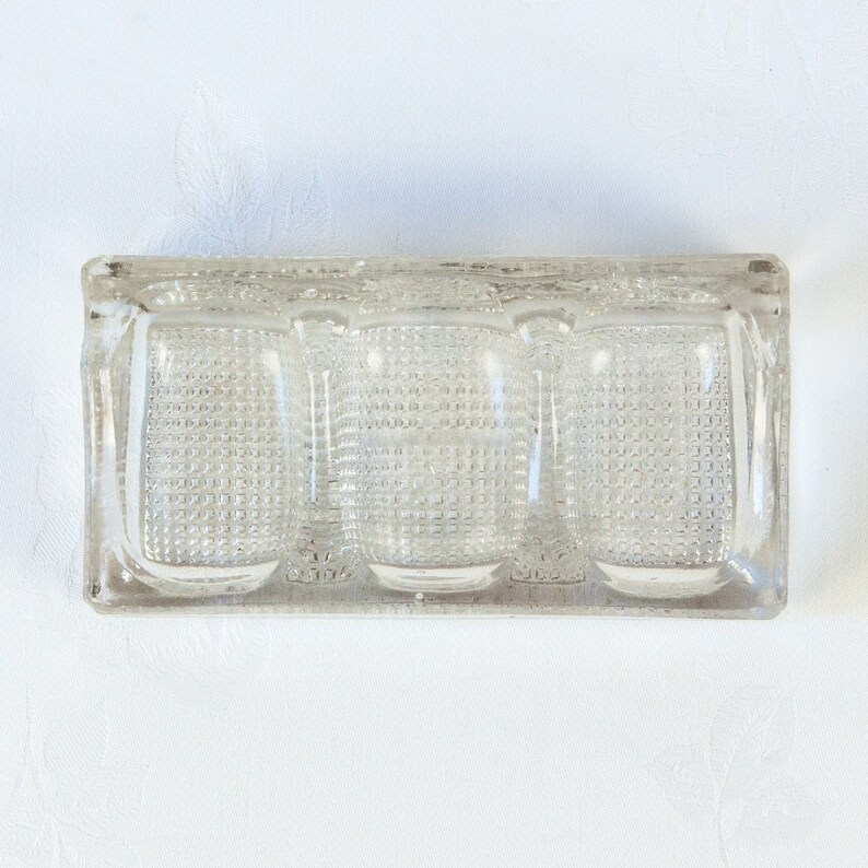 Vintage Glass Desk Tidy / Ink Well - 3 Sections & Pen Rest - Etsy