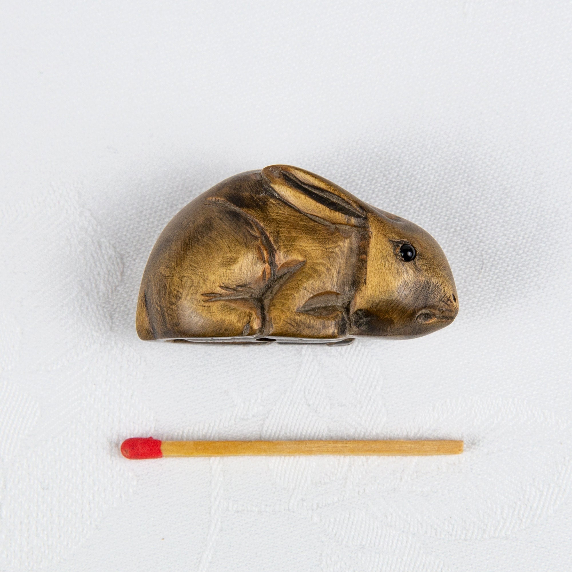 Japanese Zodiac Netsuke Rabbit Hand Carved Boxwood Signed by Artist - Etsy
