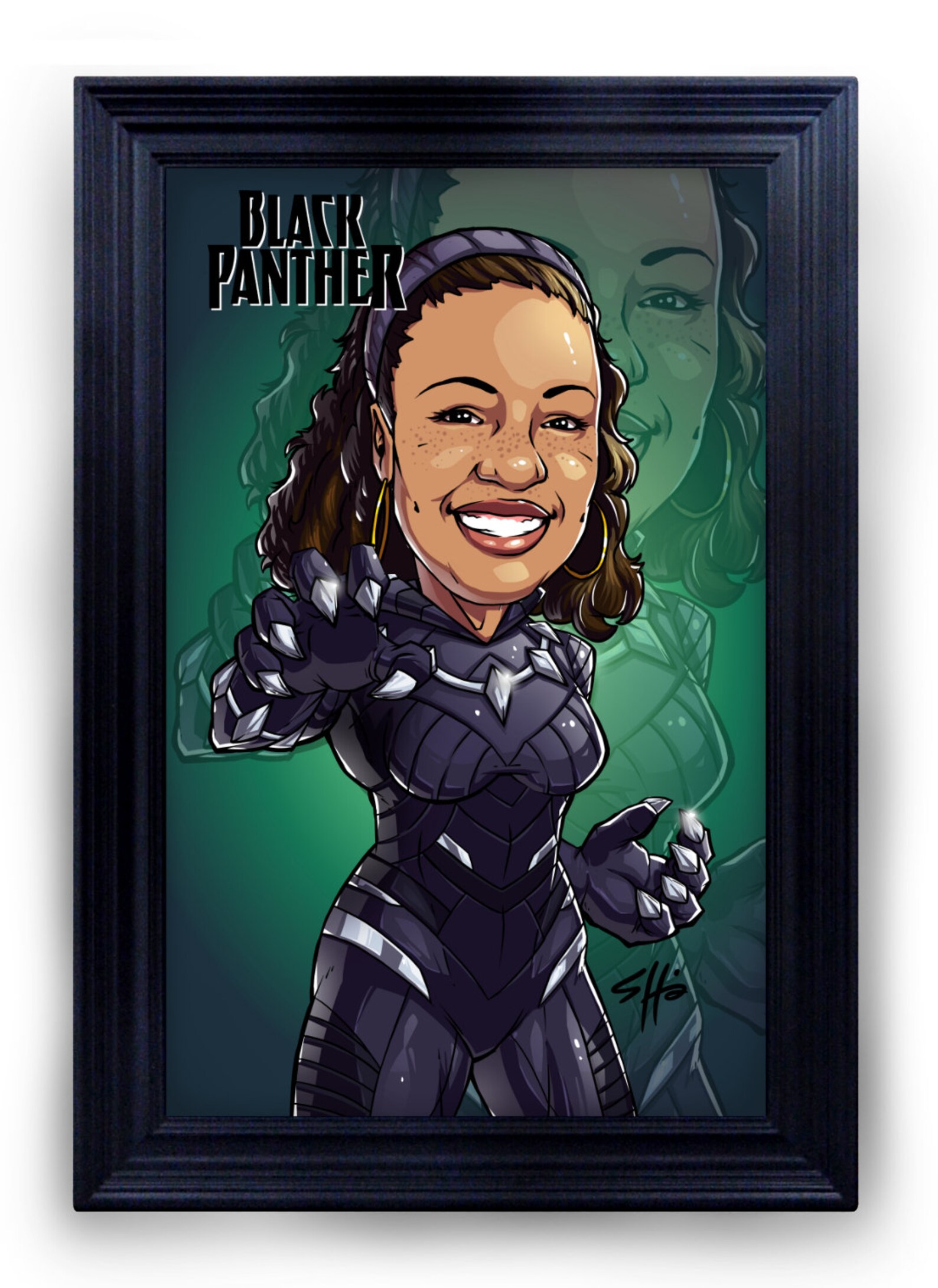 Be the Hero: Lady Panther Custom Art Cartoon Superhero - Etsy Hong Kong