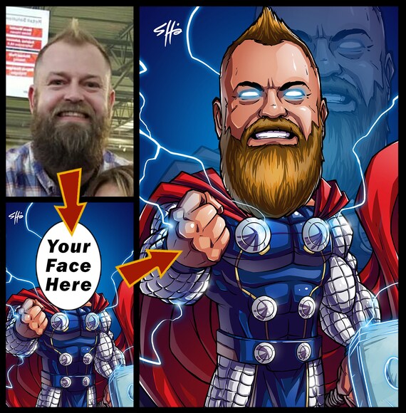 Thor Cartoon Face
