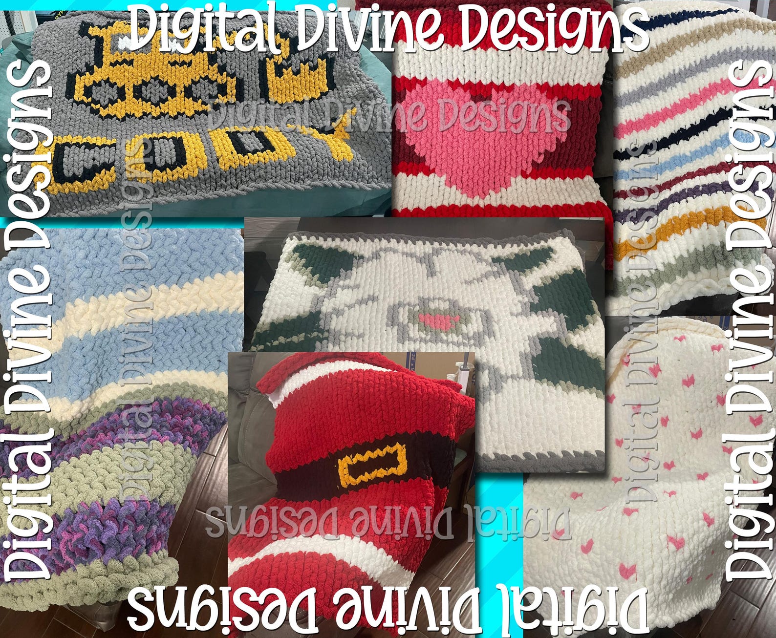Pit Bull Blanket Pattern: Chunky Finger Knit Puppy Design (digital ...