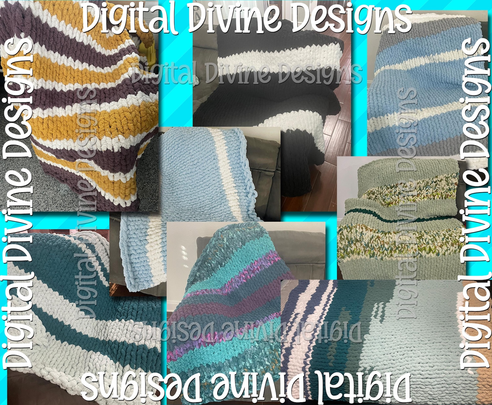 Pit Bull Blanket Pattern: Chunky Finger Knit Puppy Design (digital ...