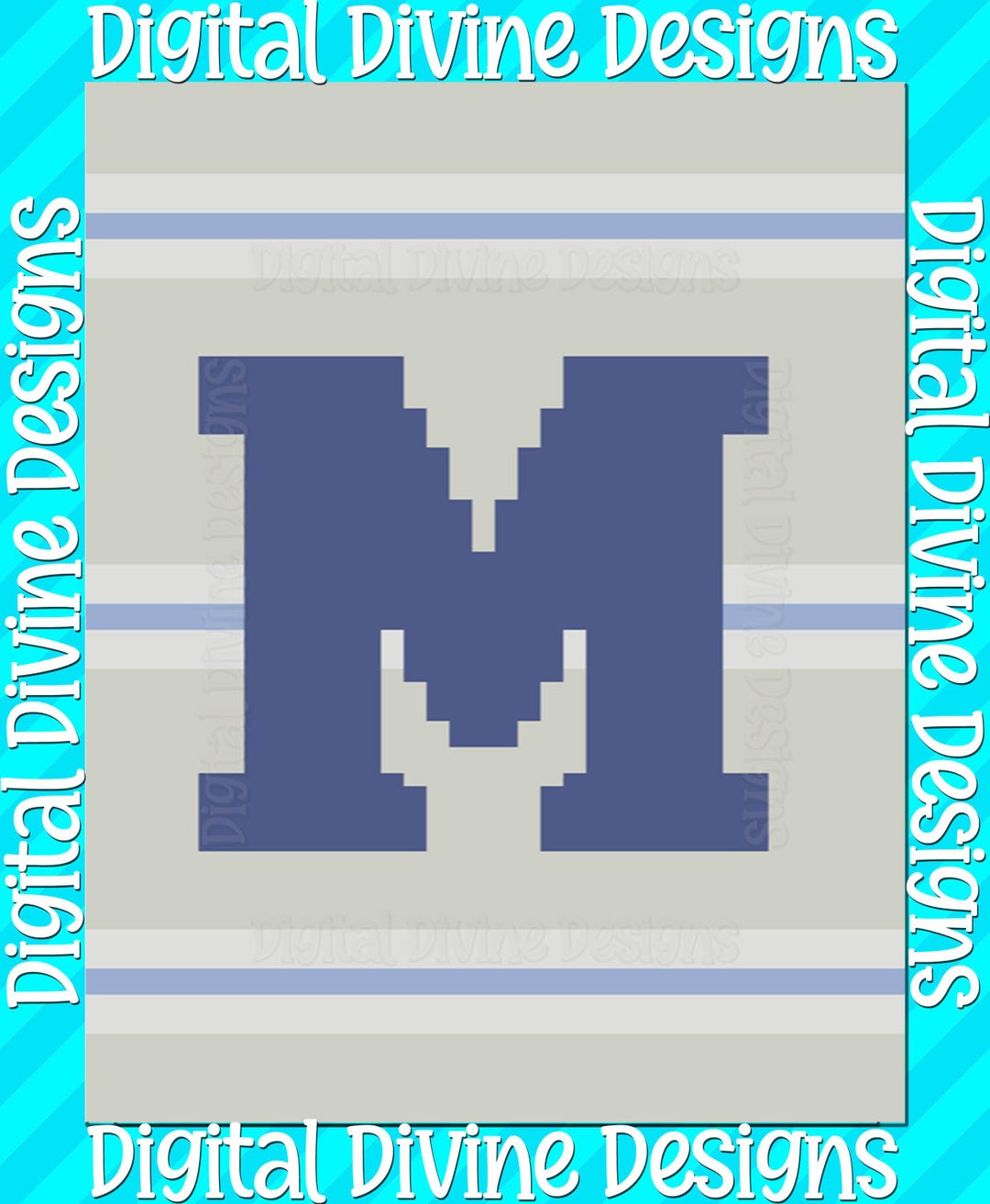 Personalized Letter M Chunky Knit Blanket Pattern (digital Download) - Etsy